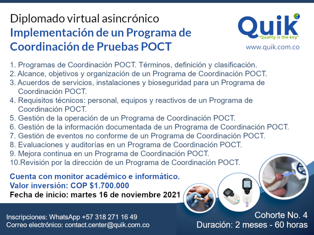 Diplomado POCT – Quik Quality is The Key